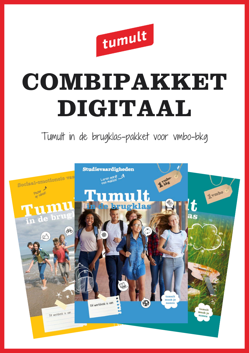 Tumult in de brugklas-pakket met LOB 1 vmbo-bkg - digitaal | Spot